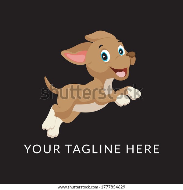 Pet Dog Flying Logo Design Stock Vector (Royalty Free) 1777854629 ...