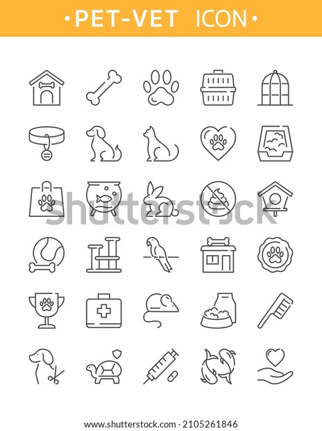 Icono de mascota. Conjunto de vectores: vector de stock (libre de ...