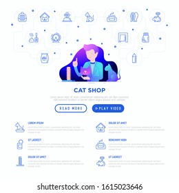 Pet Shop Web Page Template Thin Stock Vector (Royalty Free) 1615023646 ...