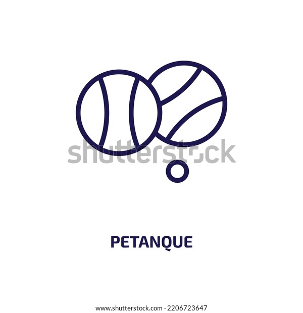 Petanque Icon Activity Hobbies Collection Thin Stock Vector (Royalty ...