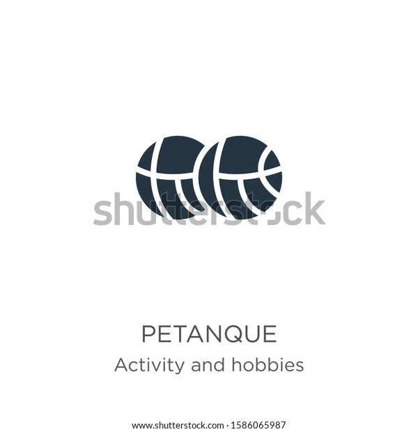 Petanque icon vector. Trendy flat petanque icon from activity and ...