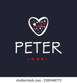 Peter Calligraphy Name Vector Illustration Stock Vector (Royalty Free ...