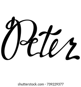 Peter Name Lettering Stock Vector (Royalty Free) 739229377 | Shutterstock