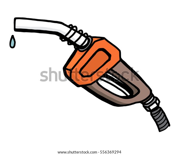 Petrol Pump Cartoon Vector Illustration Hand Stock Vector (Royalty Free ...