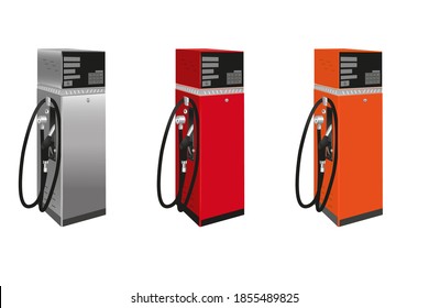 Petrol Station Model Different Colors Petrol Stock Vector (Royalty Free ...