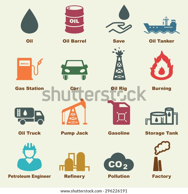 Petroleum Elements Vector Infographic Icons Stock Vector (Royalty Free ...