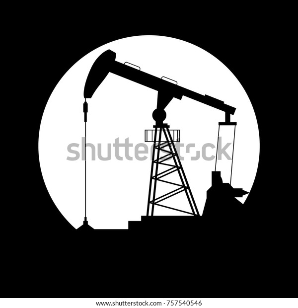 Petroleum Producing Installation Pumping Station Icon Stock Vector ...