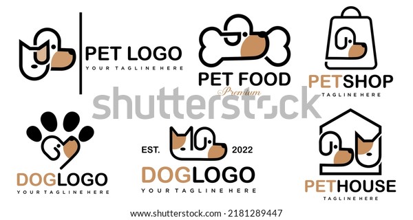 Pets Logo Dog Cat Design Vector Stock Vector (Royalty Free) 2181289447 ...