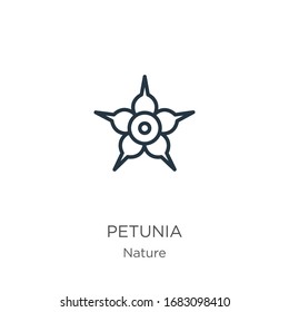 Petunia Icon Thin Linear Petunia Outline Stock Vector (Royalty Free ...