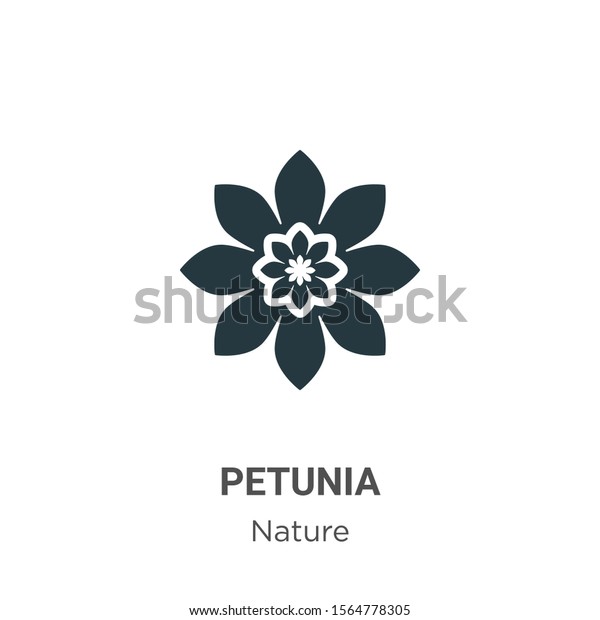 Petunia Vector Icon On White Background Stock Vector (Royalty Free ...