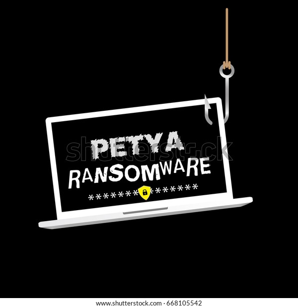 Petya Ransomware Cyber Security Banner Background Stock Vector (Royalty ...