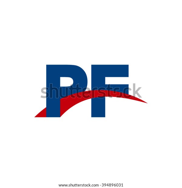 Pf Initial Overlapping Swoosh Letter Logo Stock Vector (Royalty Free ...