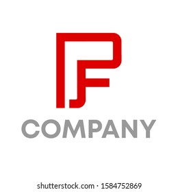 Pf Logo Icon Design Template Sign Stock Vector (Royalty Free ...
