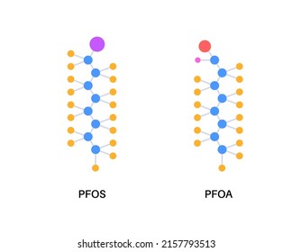 Pfos Pfoa Molecular Formula Icon Endocrine Stock Vector (Royalty Free ...