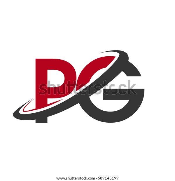 Pg Initial Logo Company Name Colored Stock Vector (Royalty Free ...