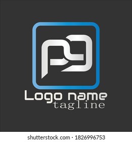 Pg Logo Illustration Pg Typeface Logo Stock Vector (Royalty Free ...