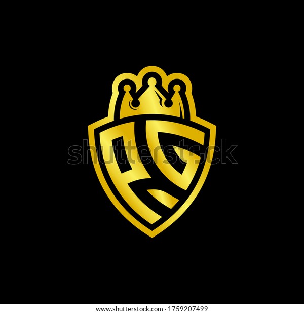 logotipo de monograma PG con plantilla de diseño de estilo escudo y ...