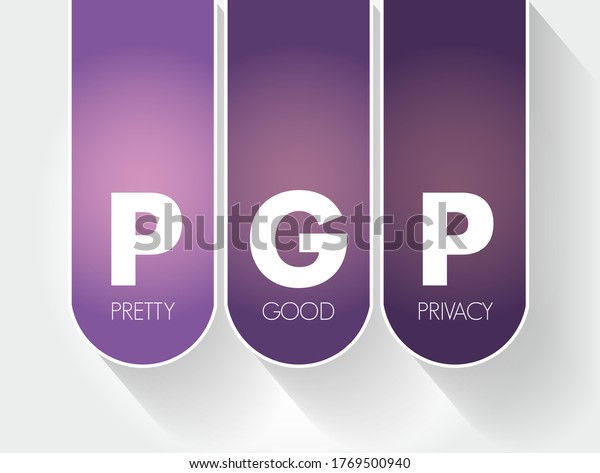 Pgp Pretty Good Privacy Acronym Technology Stock Vector (Royalty Free ...