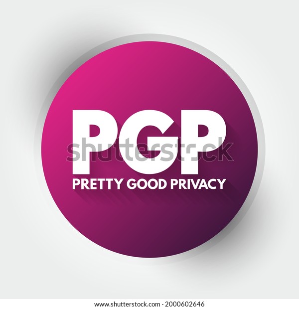 Pgp Pretty Good Privacy Acronym Technology Stock Vector (Royalty Free ...