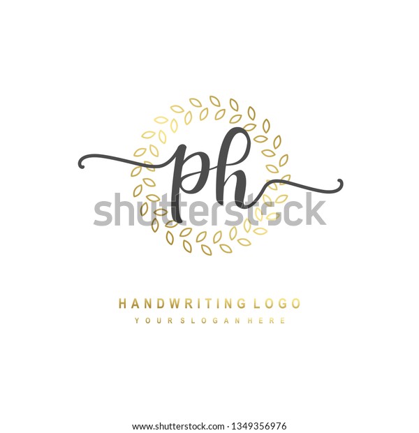 Ph Initial Signature Logo Handwriting Logo Stock Vector (Royalty Free ...