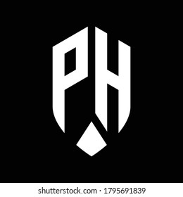 Ph Logo Monogram Emblem Shield Style Stock Vector (Royalty Free ...