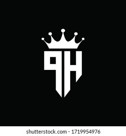 Ph Logo Monogram Emblem Style Crown Stock Vector (Royalty Free ...
