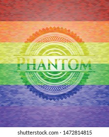 Phantom On Mosaic Background Colors Lgbt Stock Vector (Royalty Free ...