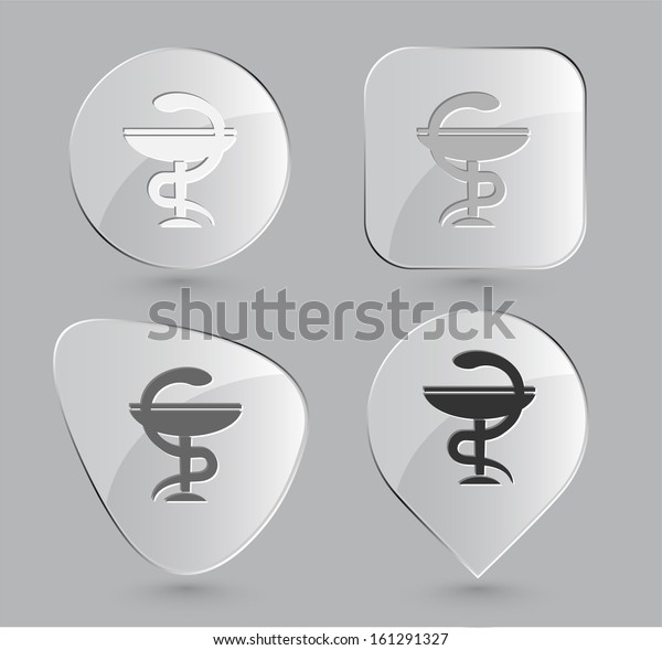 Pharma Symbol Glass Buttons Vector Illustration Stock Vector (Royalty ...