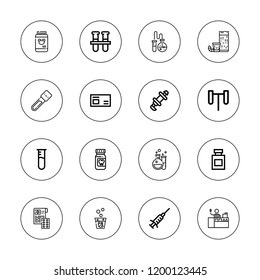 Pharmaceutical Icon Set Collection 16 Outline Stock Vector (Royalty ...