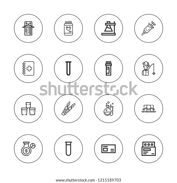 Pharmaceutical Icon Set Collection 16 Outline Stock Vector (Royalty ...