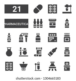Pharmaceutical Icon Set Collection 21 Filled Stock Vector (Royalty Free ...