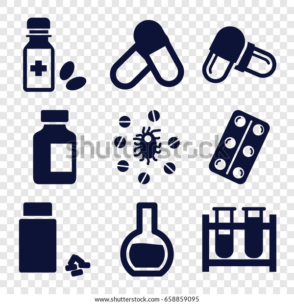 Pharmaceutical Icons Set Set 9 Pharmaceutical Stock Vector (Royalty ...