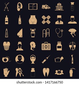 Pharmaceutical Preparation Icons Set Simple Set Stock Vector (Royalty ...