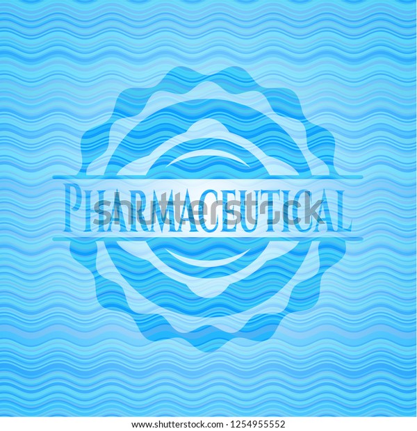 Pharmaceutical Water Wave Concept Emblem Background Stock Vector ...