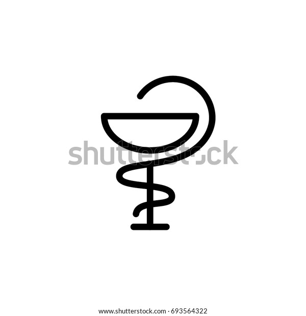Pharmacy Caduceus Symbol Icon Linear Sign: vector de stock (libre de ...