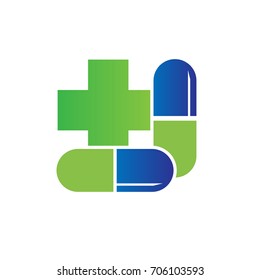 Pharmacy Cross Logo Stock Vector (Royalty Free) 706103593 | Shutterstock