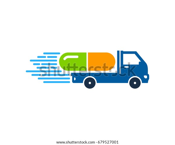 Pharmacy Delivery Icon Logo Design Element Stock Vector (Royalty Free ...