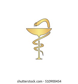 Pharmacy Gold Vector Icon Black Contour Stock Vector (Royalty Free ...