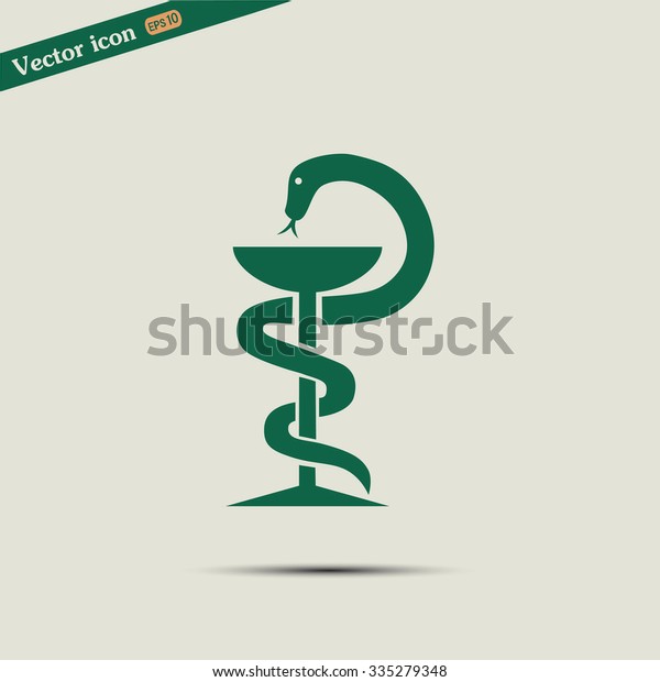 Pharmacy Icon Caduceus Symbol Stock Vector (Royalty Free) 335279348 ...
