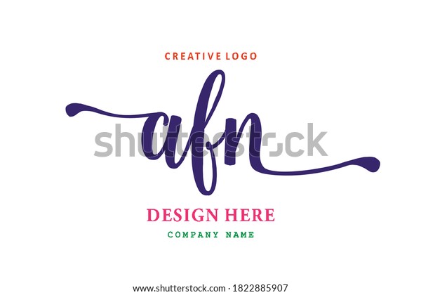 Pharmacy Letter Afn Logo Simple Easy Stock Vector (Royalty Free ...