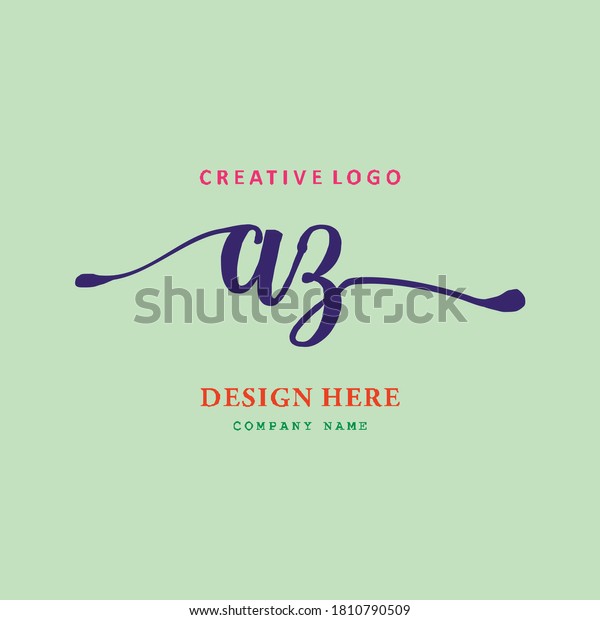 Pharmacy Letter Az Logo Simple Easy Stock Vector (Royalty Free ...