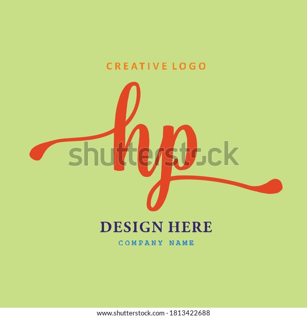 Pharmacy Letter Hp Logo Simple Easy Stock Vector (Royalty Free ...