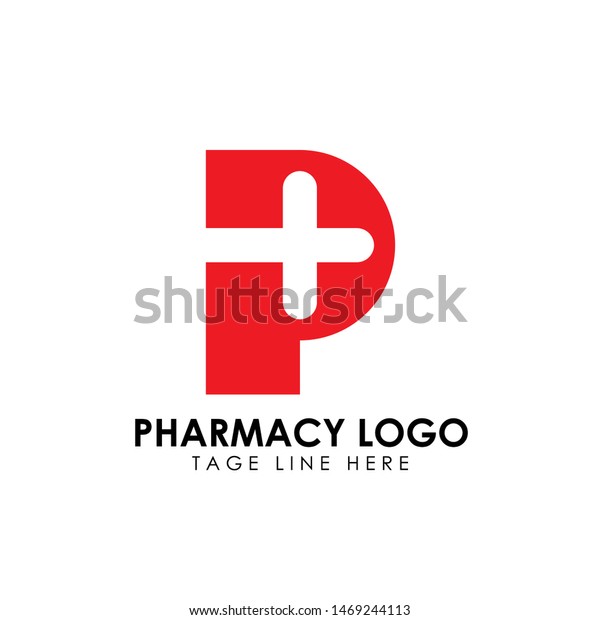 Pharmacy Letter P Design Logo Template Stock Vector (Royalty Free ...