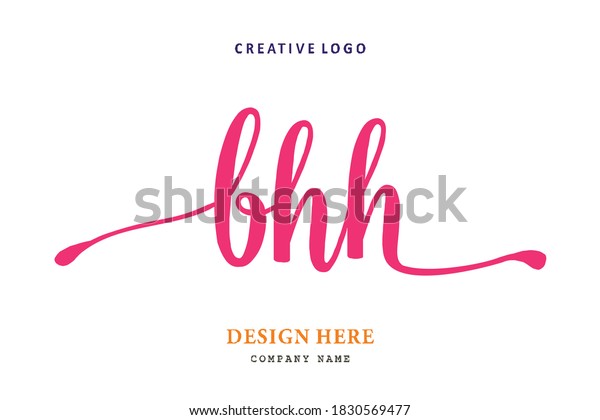 Pharmacy Logo Composition Letter Bhh Simple Stock Vector (Royalty Free ...
