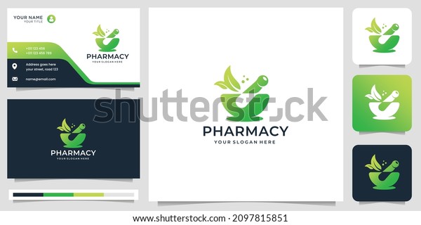 Pharmacy Logo Design Creative Modern Mortar: เวกเตอร์สต็อก (ปลอดค่า ...