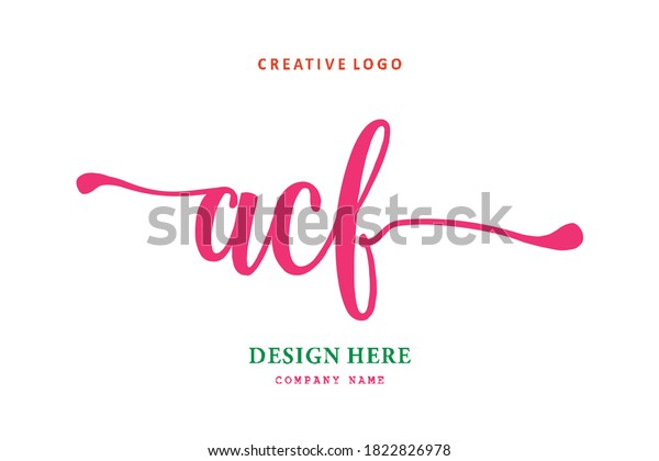 Pharmacy Logo Lettering Acf Simple Easy Stock Vector (Royalty Free ...