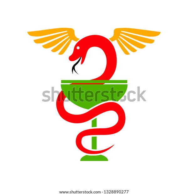 Pharmacy logo - snake icon, medicine caduceus