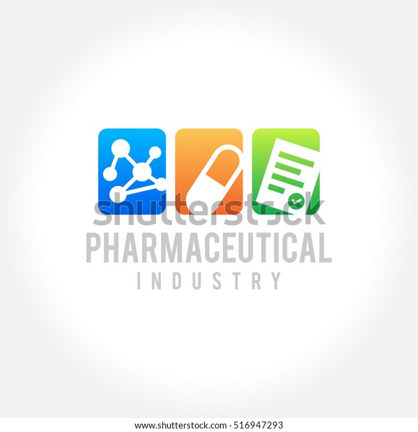 Pharmacy Research Development Logo Design Stock Vector (Royalty Free ...