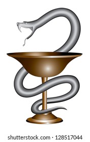 Pharmacy Snake Cup Symbol Stock Vector (Royalty Free) 128517044 ...