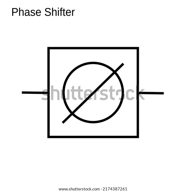 Phase Shifter Electrical Symbol Icon White: เวกเตอร์สต็อก (ปลอดค่า ...